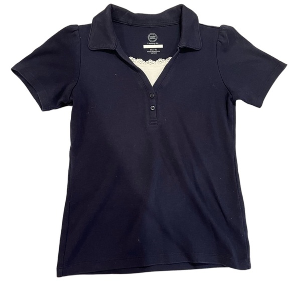 wonder nation | Shirts & Tops | Navy Blue Collared Shirt With Built In ...